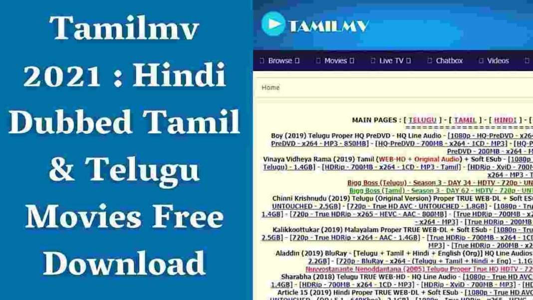 Tamilmv 2021 : Hindi Dubbed Tamil & Telugu Movies Free Download